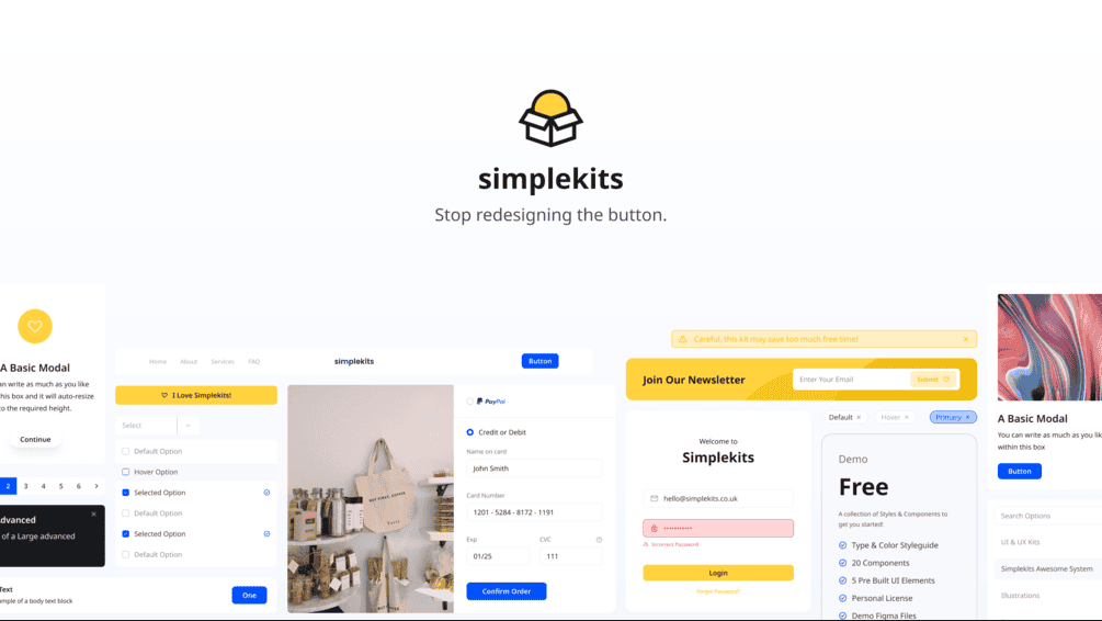 SimpleKits Design System - FigmaFiles.com