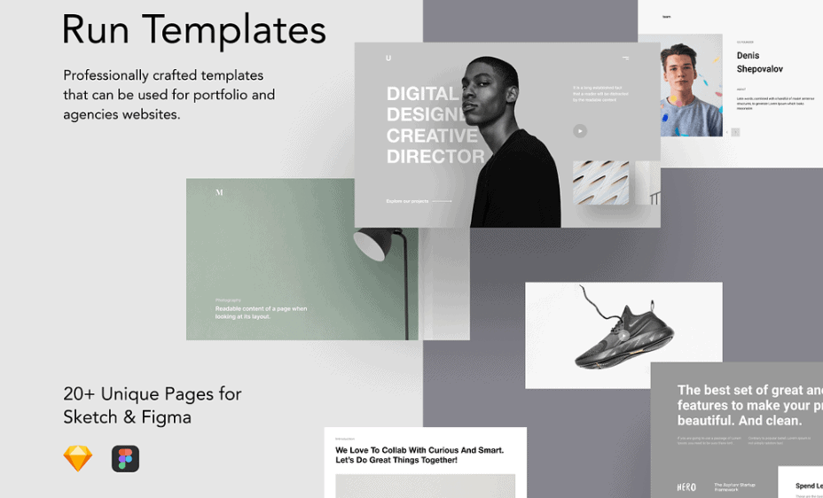 Run Templates Website Designs - FigmaFiles.com